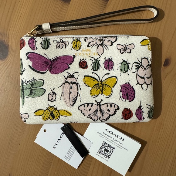 Coach | Bags | Coach Corner Zip Wristlet With Creature Print | Poshmark